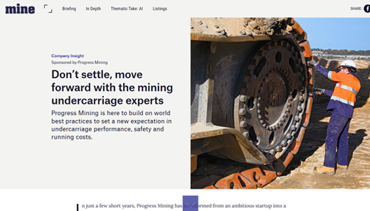 MINE Magazine - Progress Mining Company Insight - Progress Mining